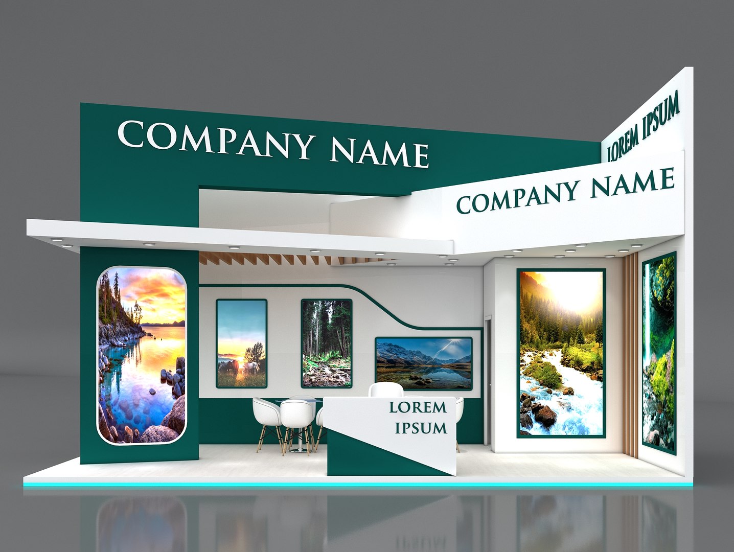 3D Booth Exhibit Stand Model - TurboSquid 1671778