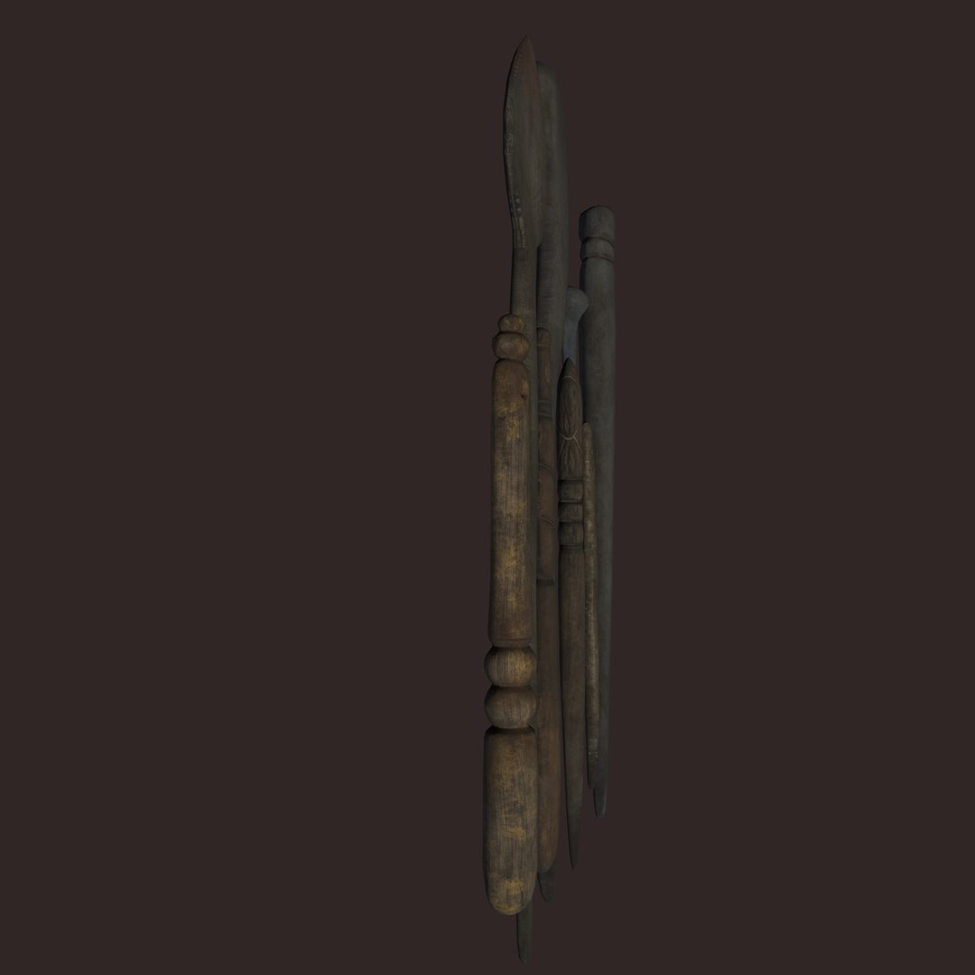 Medieval needles scoop model - TurboSquid 1494430