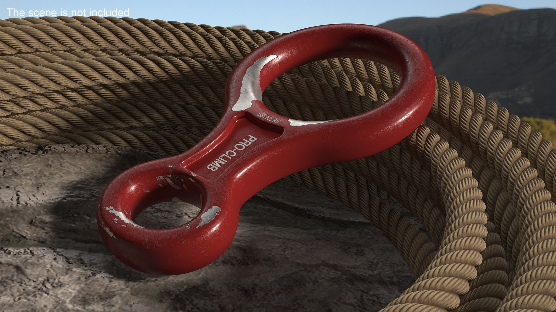 Descender Figure Eight Pro-Climb Red Damaged 3D Model - TurboSquid 2194759