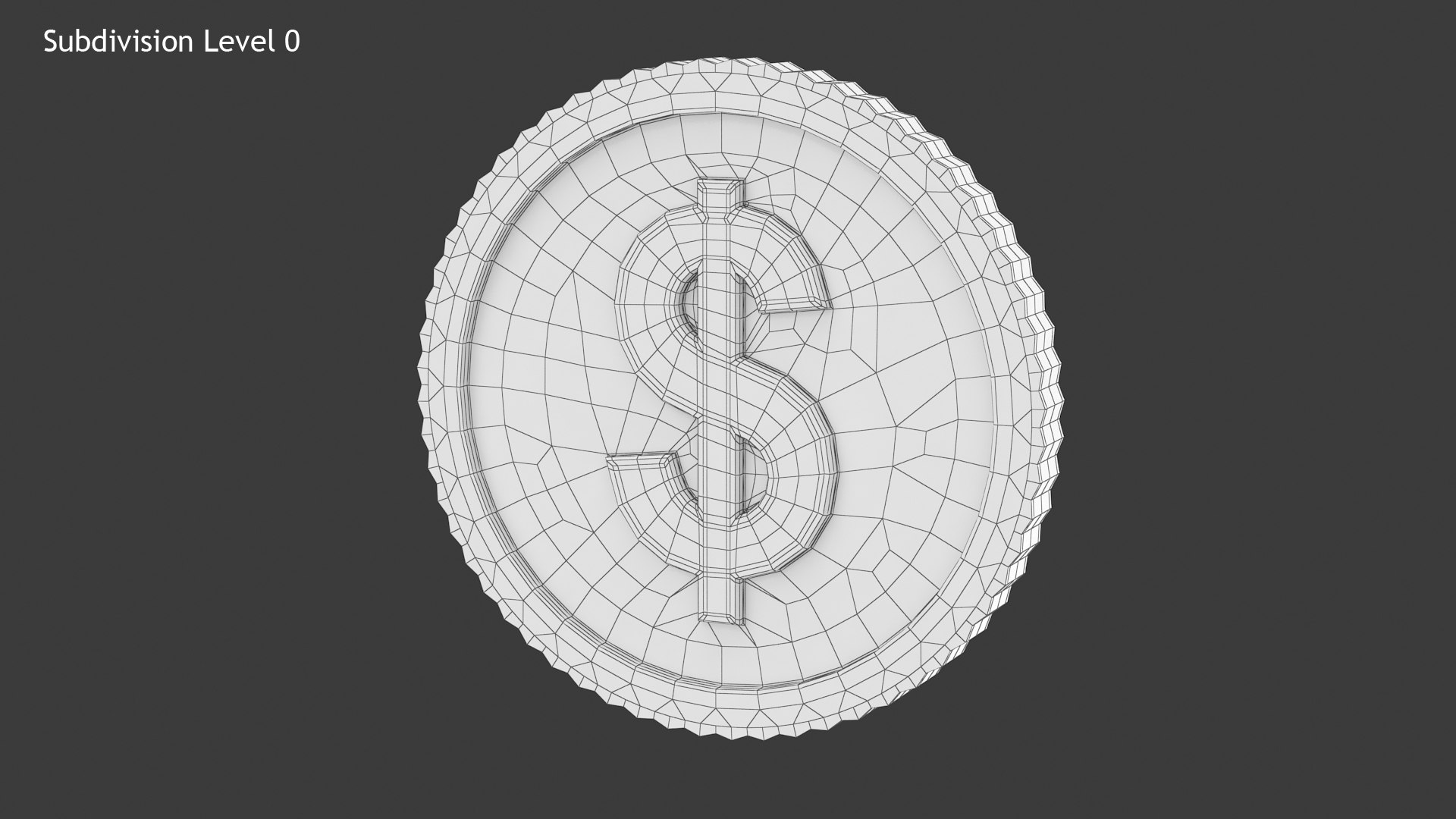 3d Dollar Coin Model