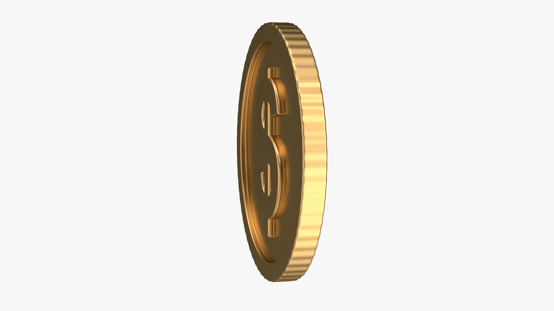 3d Dollar Coin Model
