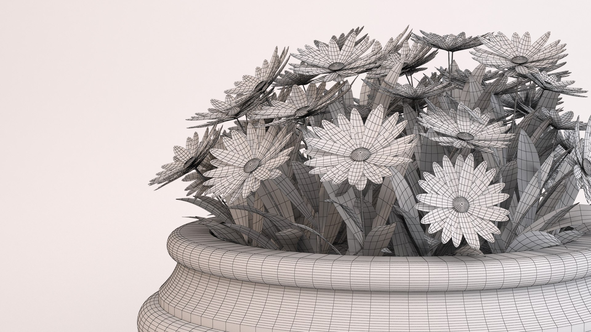 decorative pot plant c4d