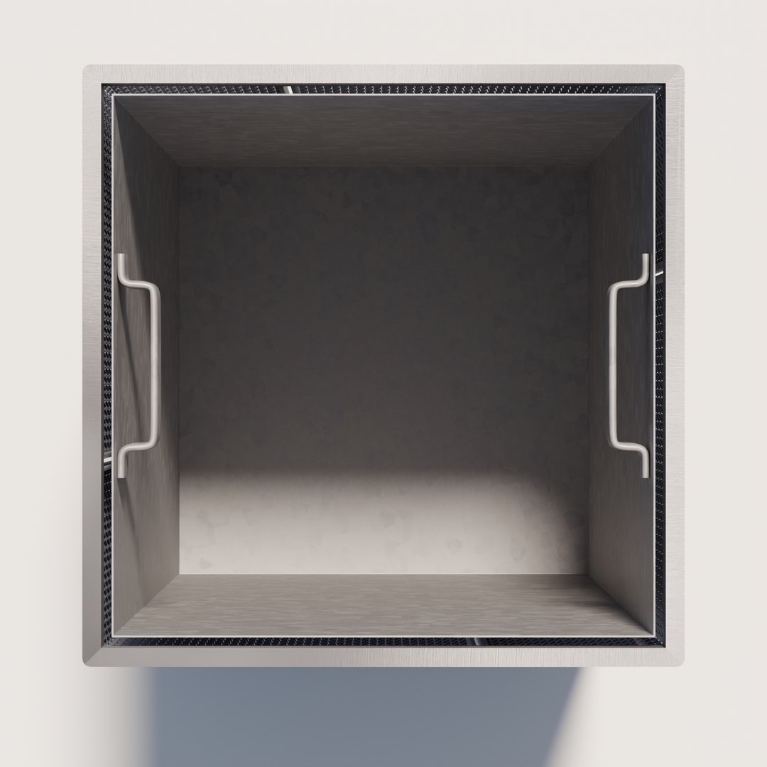 Trash Bin With Perforated Metal Cladding 3D Model - TurboSquid 2298596