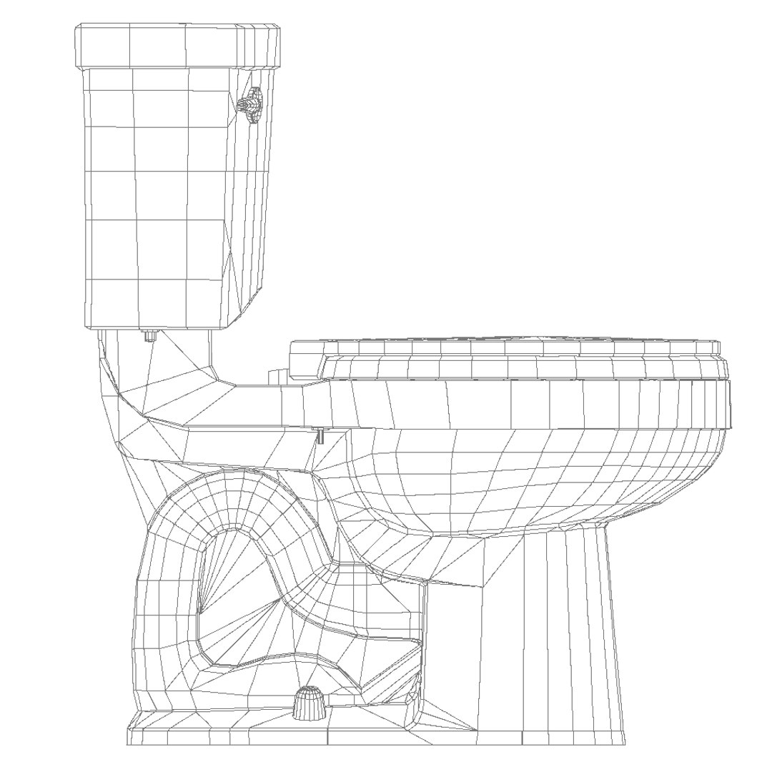 Toilet Polys Unity 3D - TurboSquid 1276983