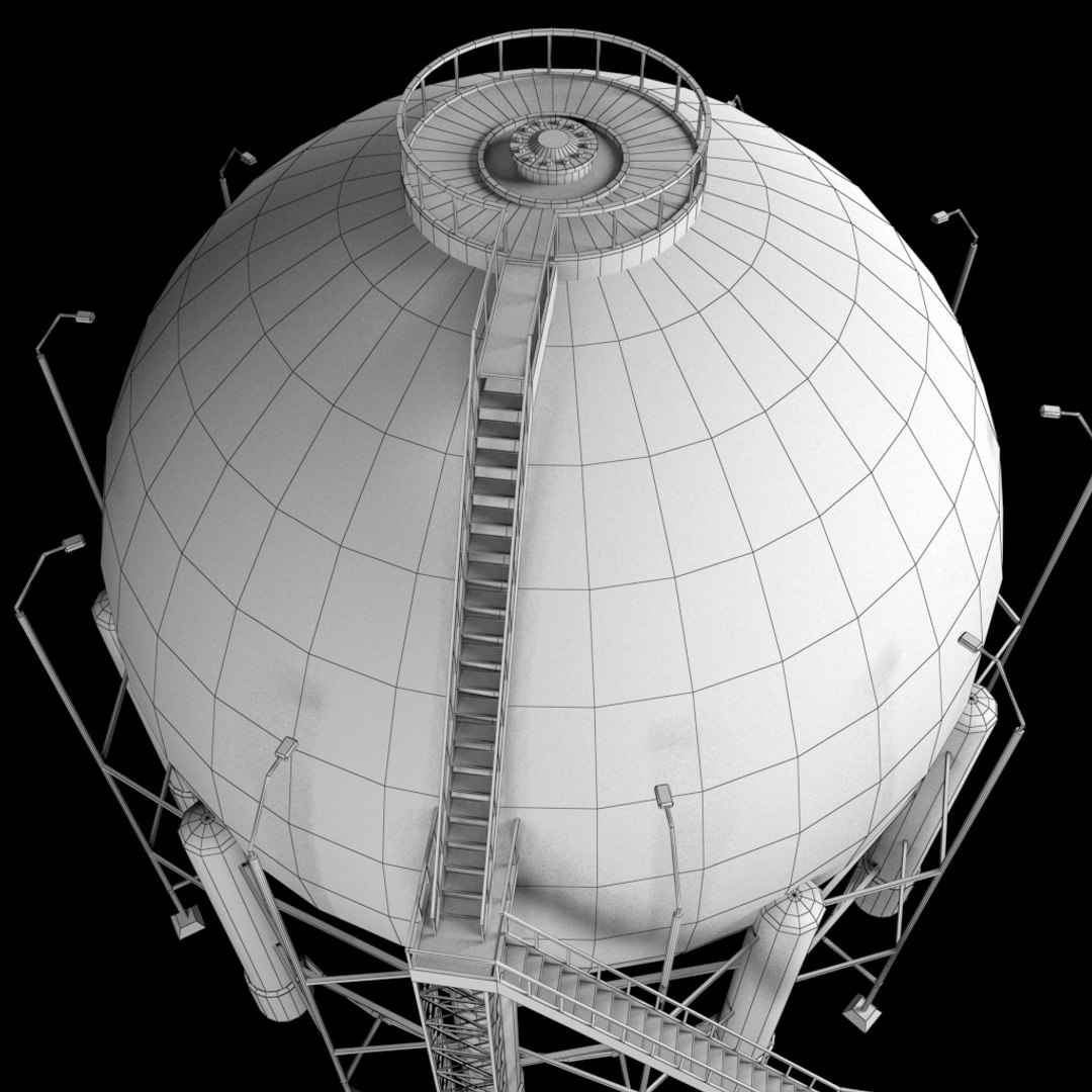 Industrial Sphere Tank Oil Model - TurboSquid 1222293