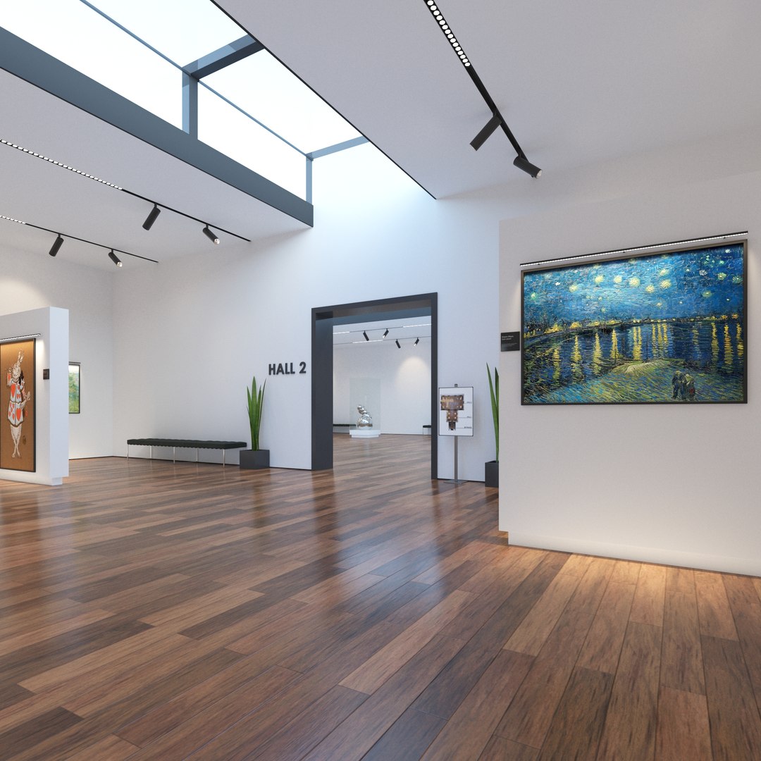 3D Modern Art Gallery Model - TurboSquid 2284018