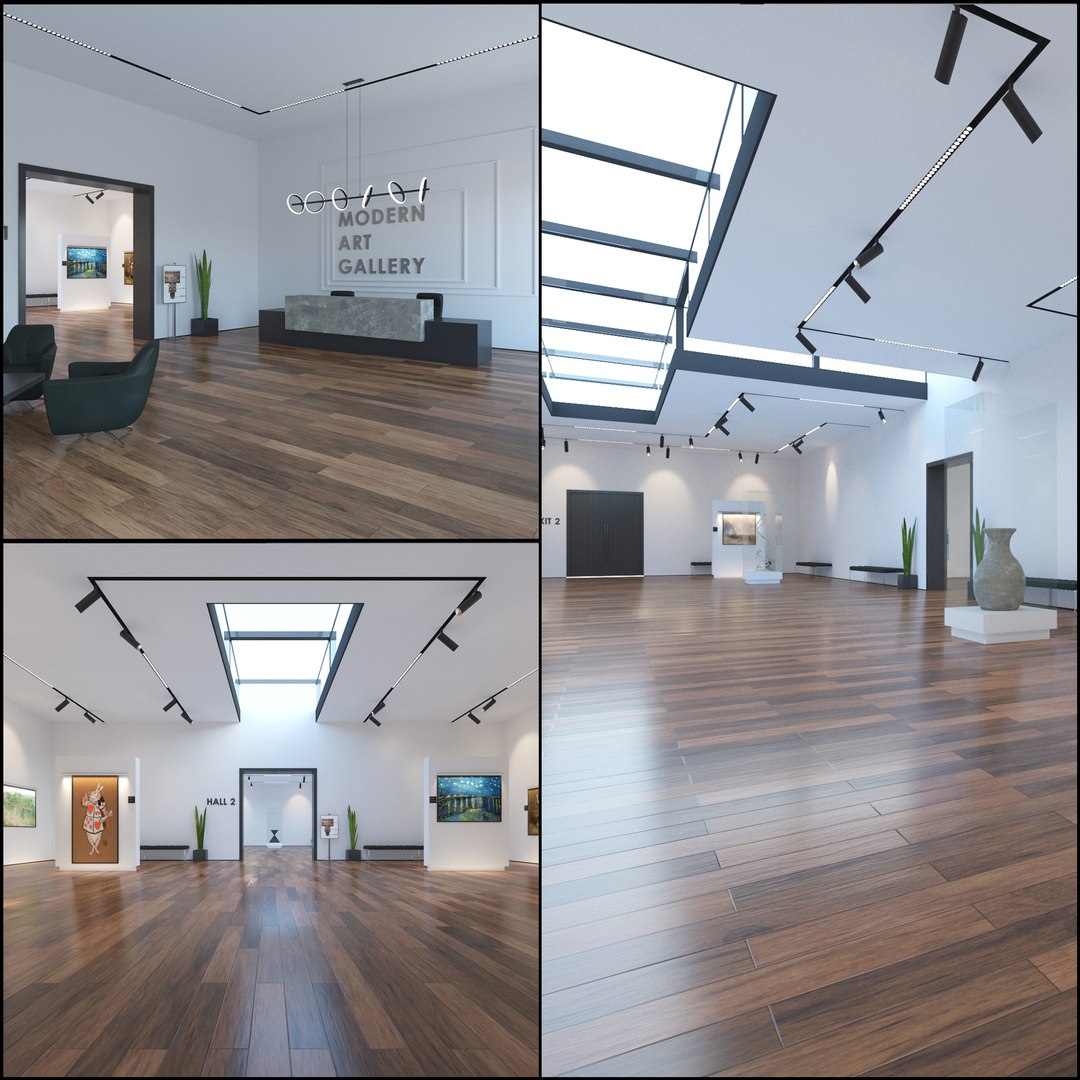 3D Modern Art Gallery Model - TurboSquid 2284018