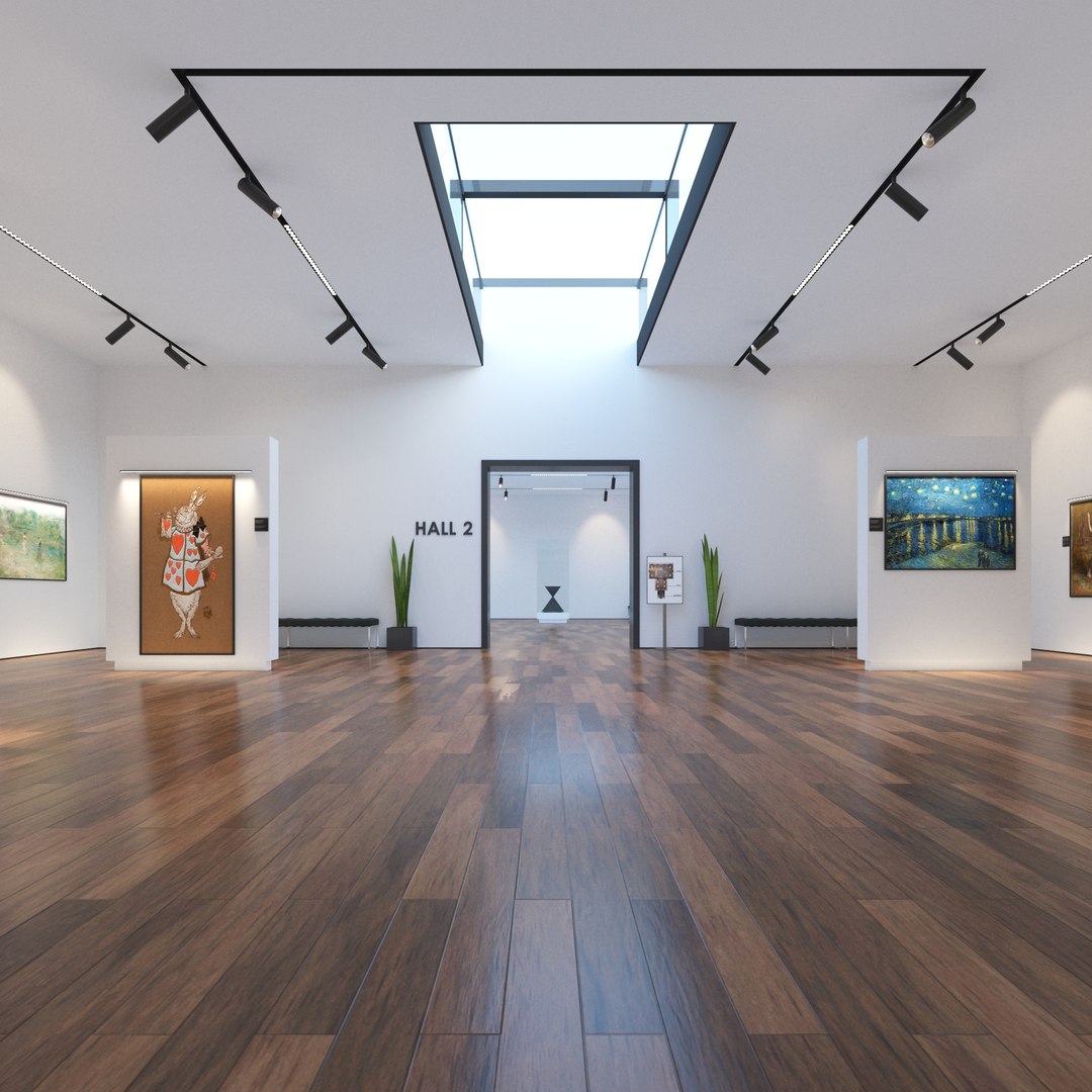 3D Modern Art Gallery Model - TurboSquid 2284018