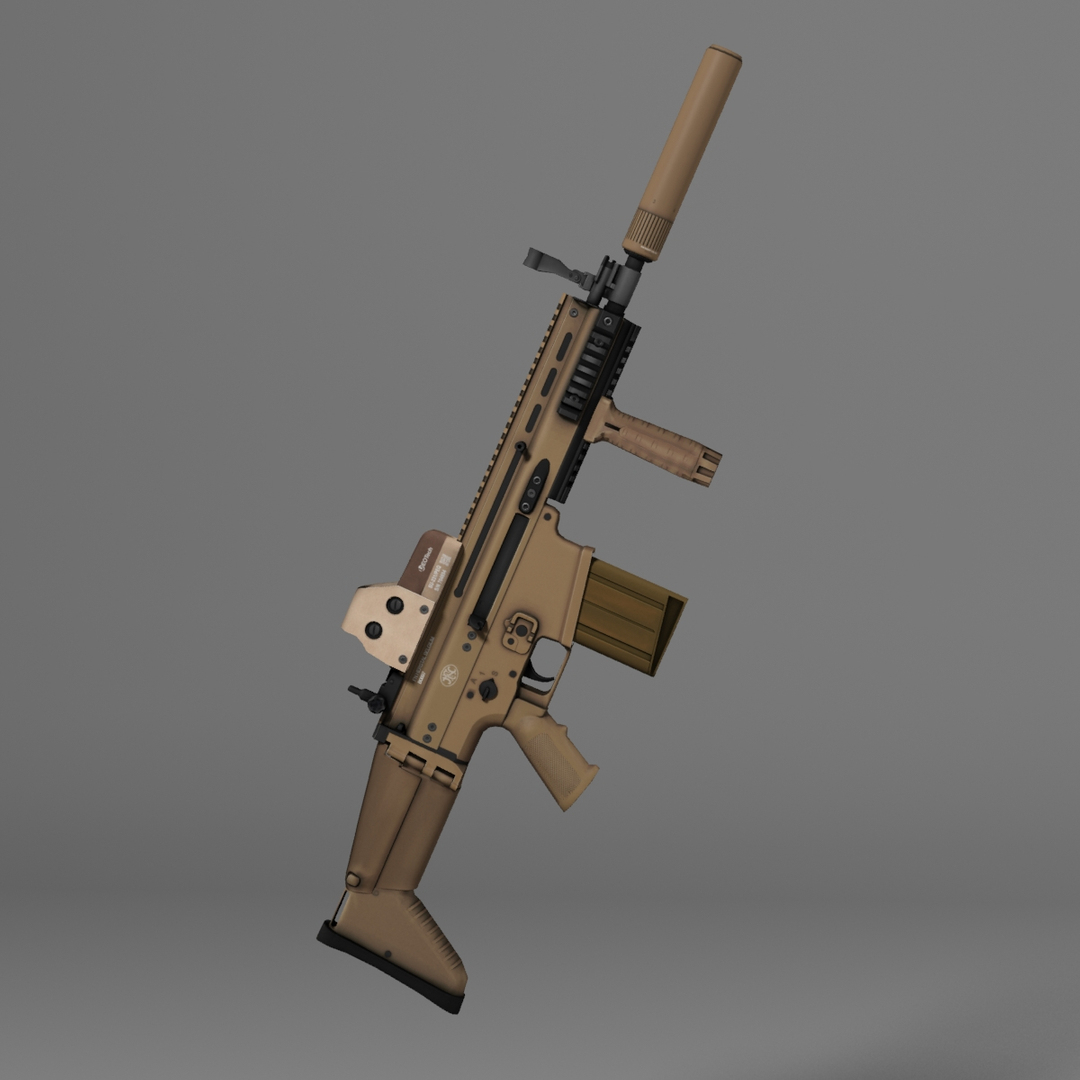 3d Assault Rifle Fn Scar-h Model