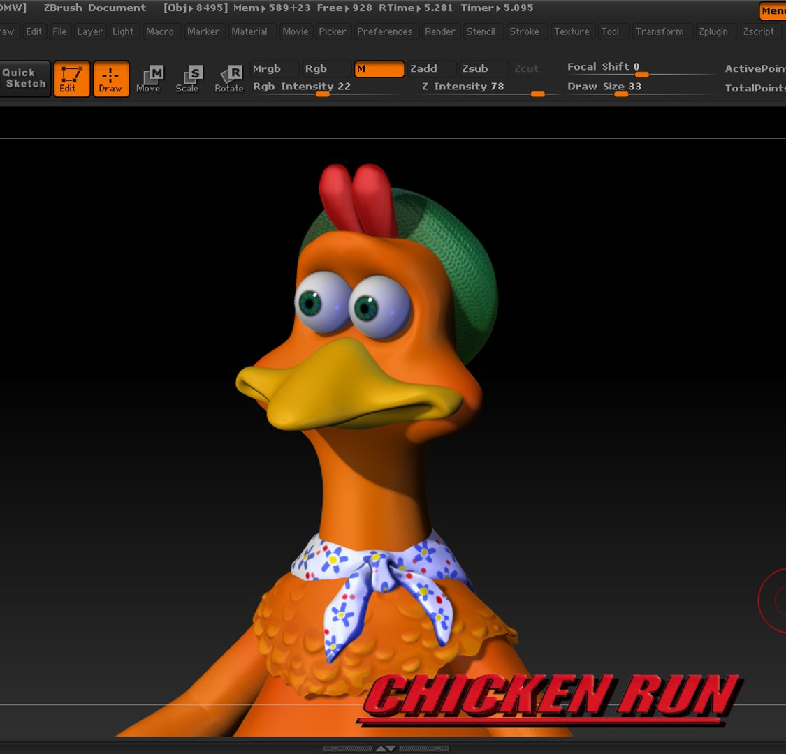 3ds character chicken run