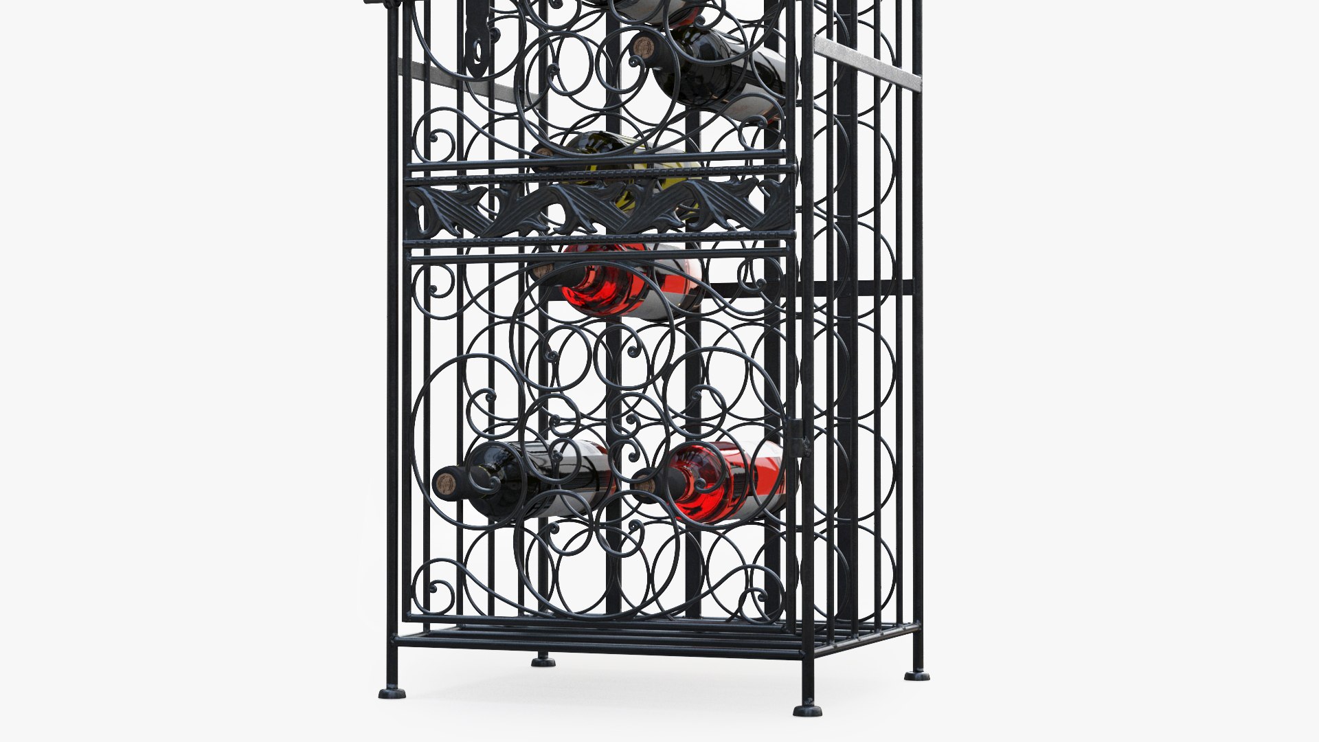 Wine Rack Cabinet With Bottles 3D - TurboSquid 2293313