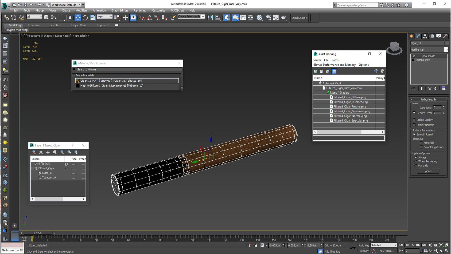 3D Model Filtered Cigar - TurboSquid 2235504
