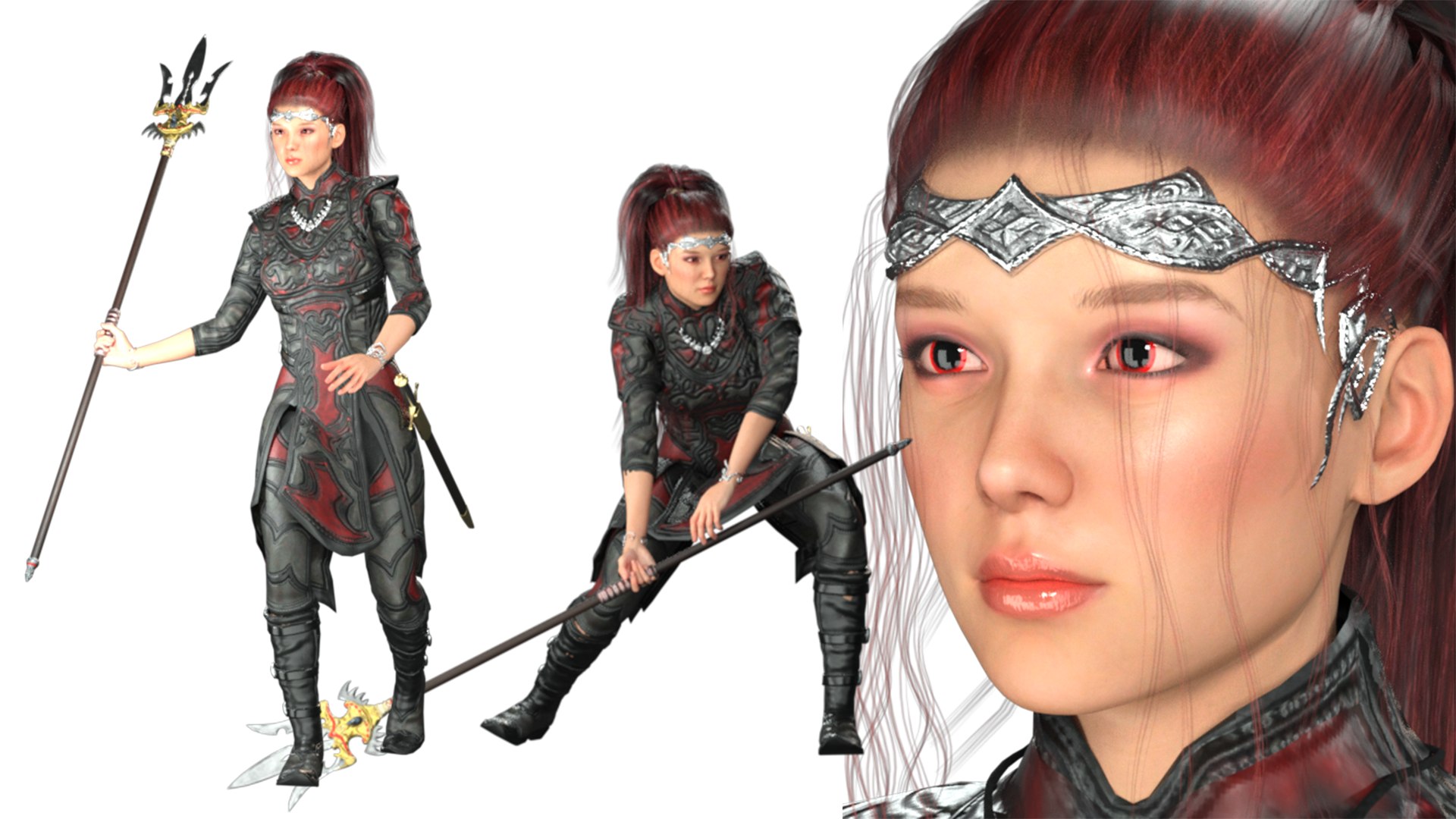 3D Realistic Rigged Warrior Female-Suji Model - TurboSquid 2112535