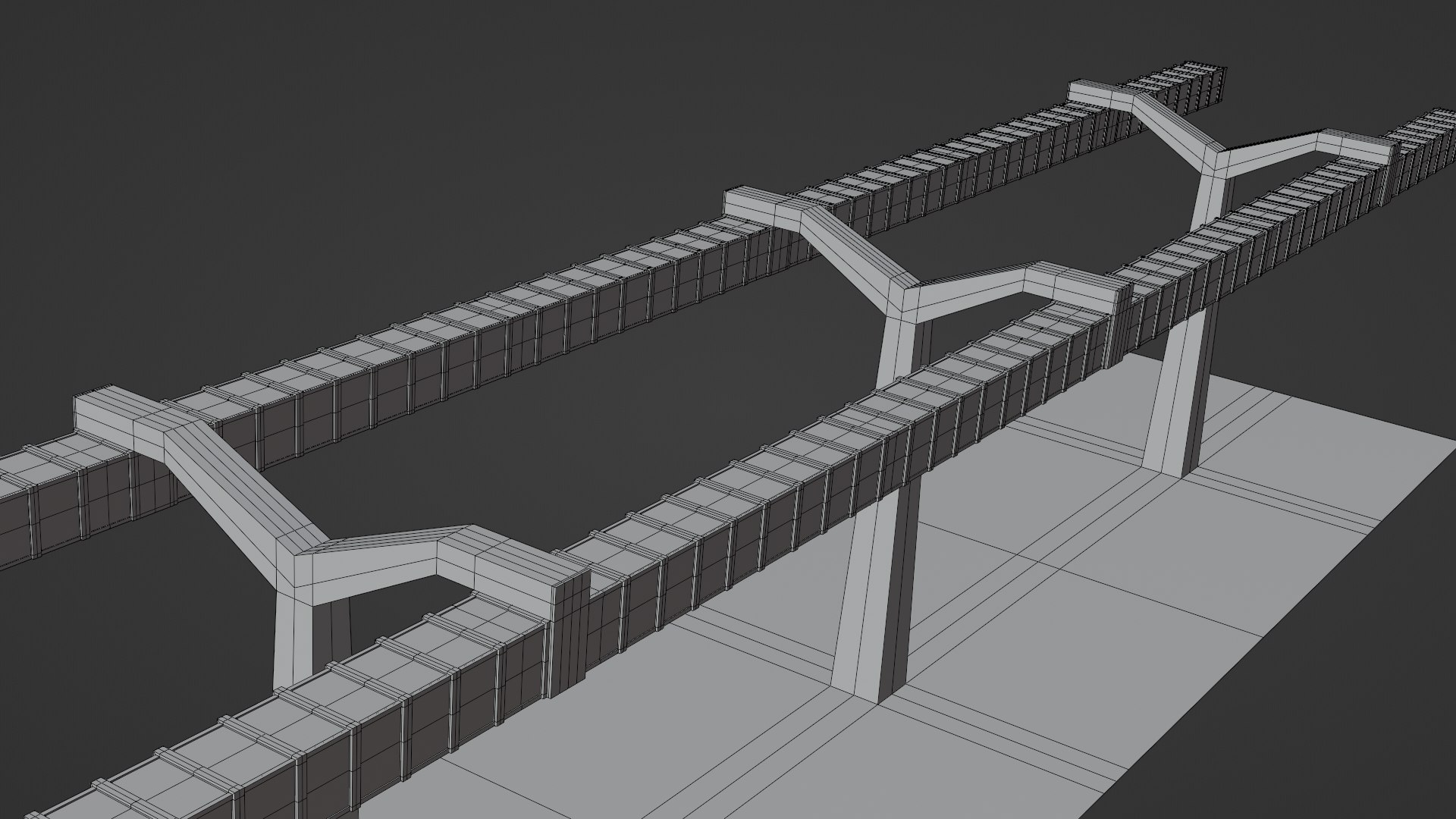 Monorail Railway Bridge 3D Model - TurboSquid 1951882