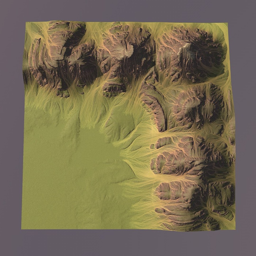 3d Model Of Mountain Maps Terrain