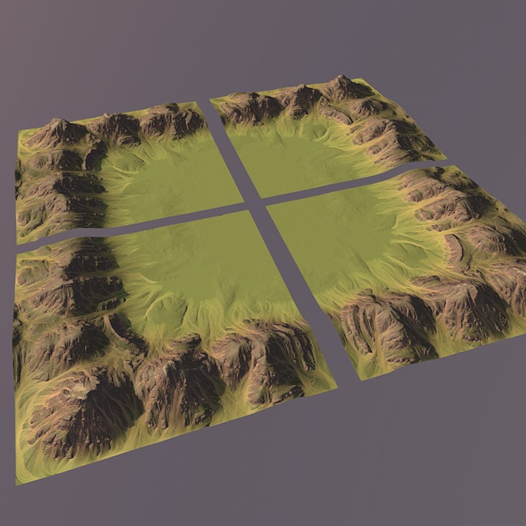 3d Model Of Mountain Maps Terrain