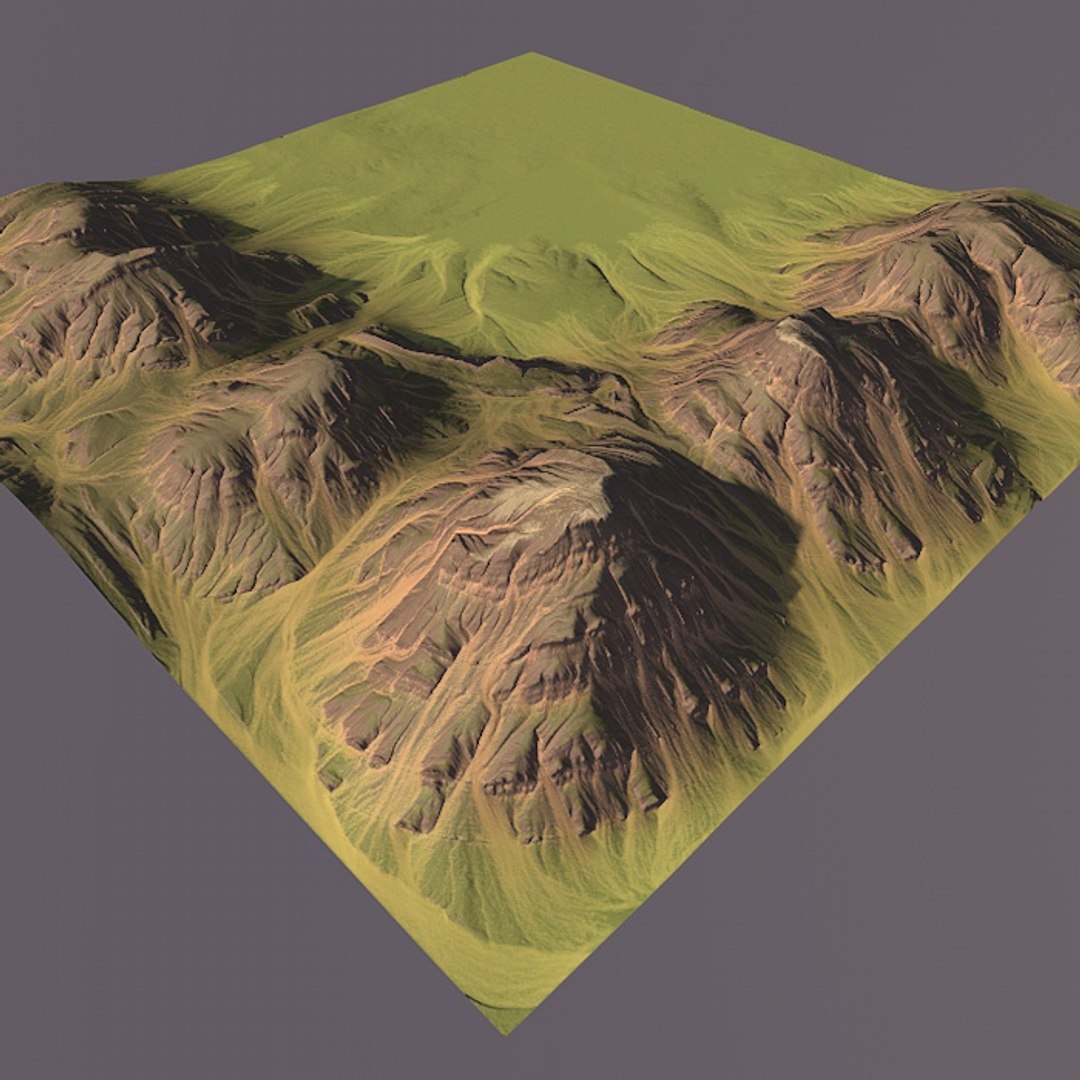 3d Model Of Mountain Maps Terrain