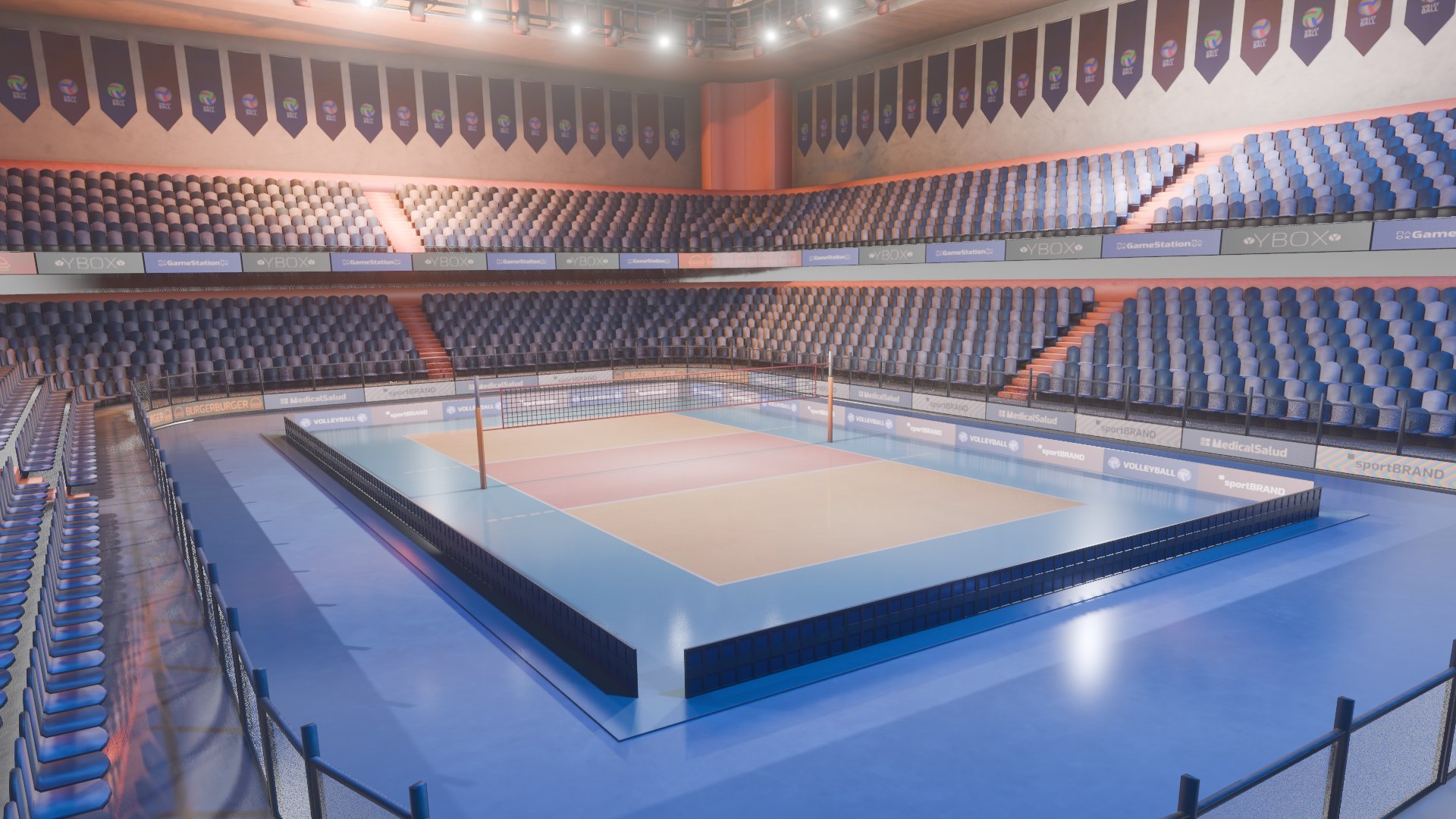 3D VR Volleyball Court - TurboSquid 2153422