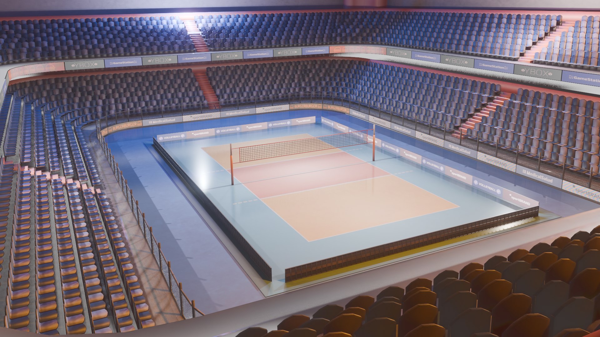 3D VR Volleyball Court - TurboSquid 2153422