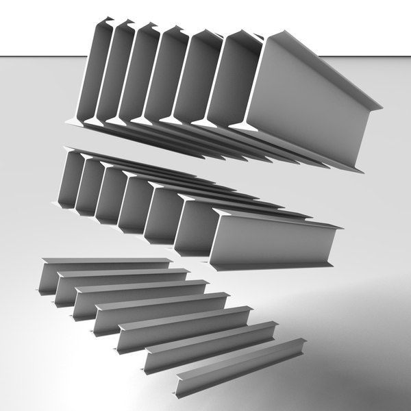metal beams p n 3d c4d