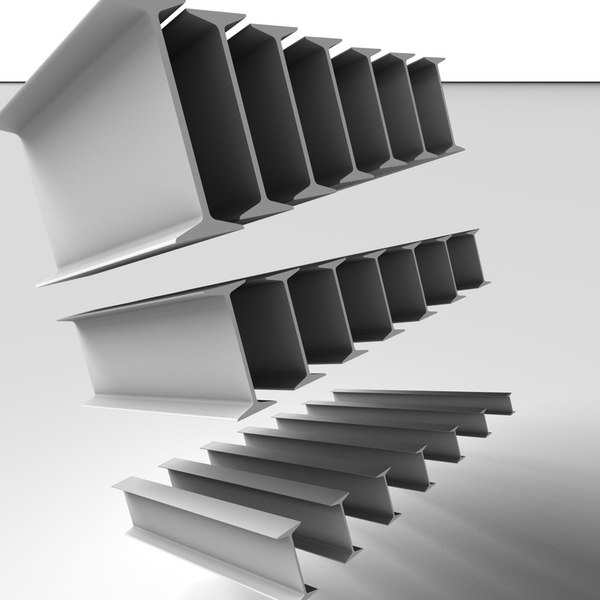 metal beams p n 3d c4d
