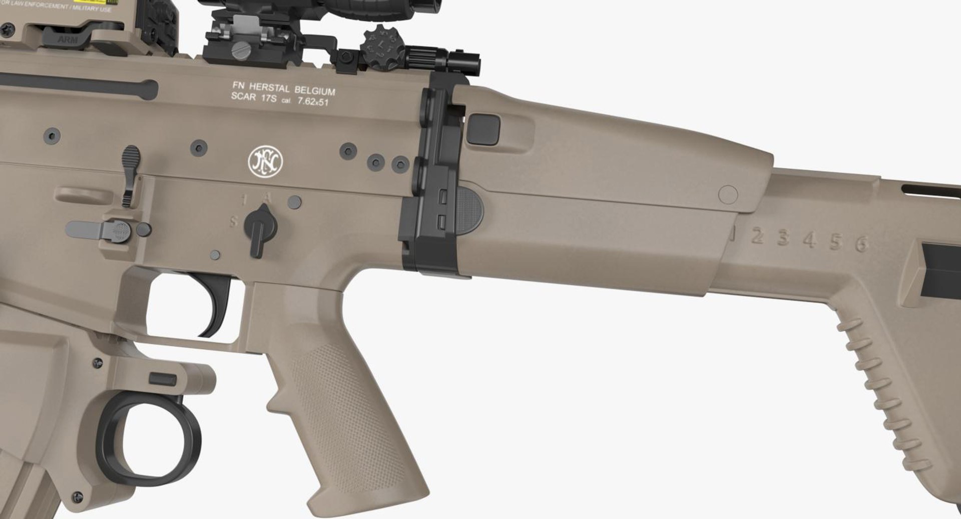 3D Assault Rifle Fn Scar-h Model - TurboSquid 1163449