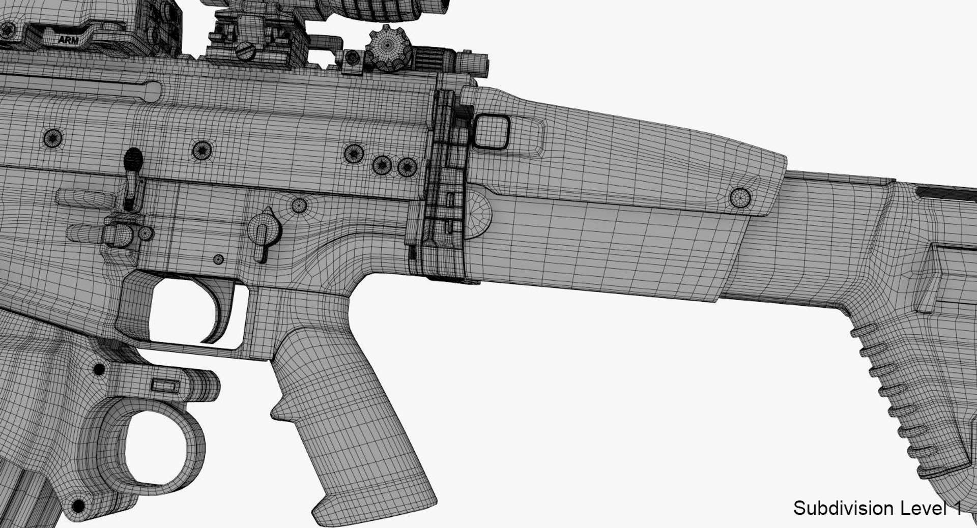 3D assault rifle fn scar-h model - TurboSquid 1163449