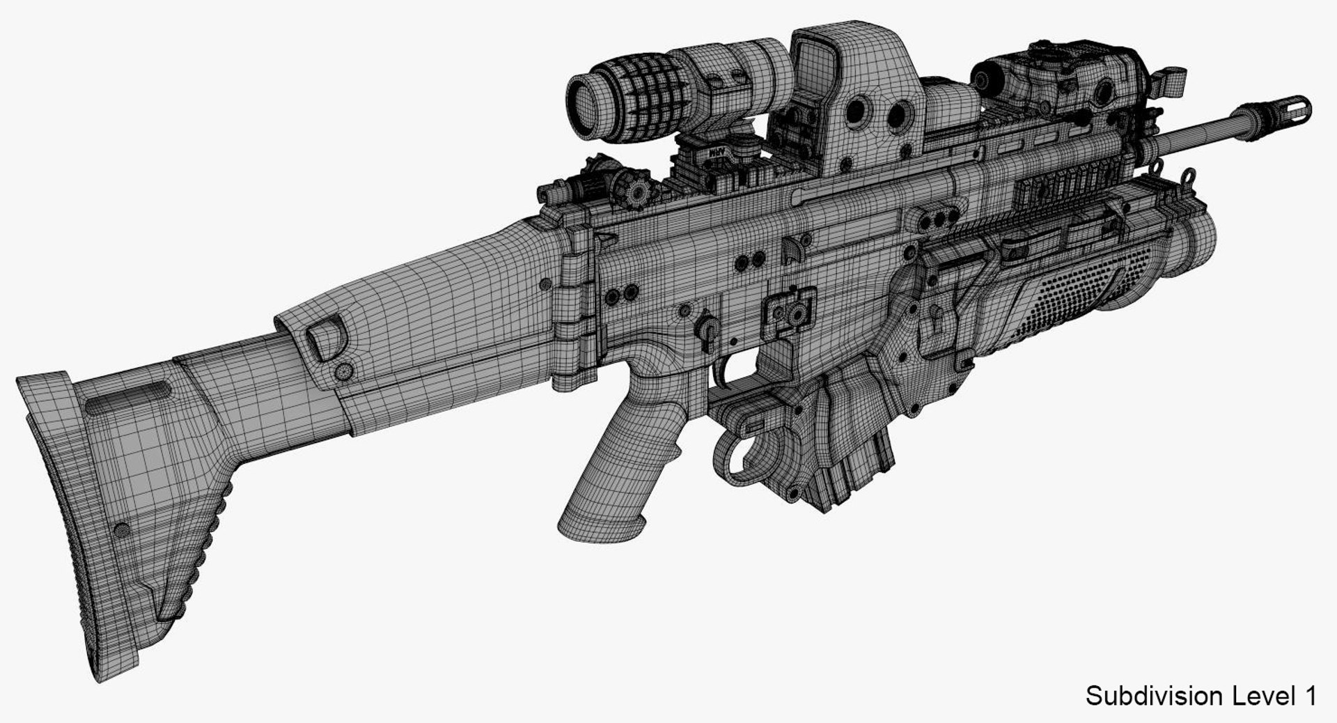 3D assault rifle fn scar-h model - TurboSquid 1163449