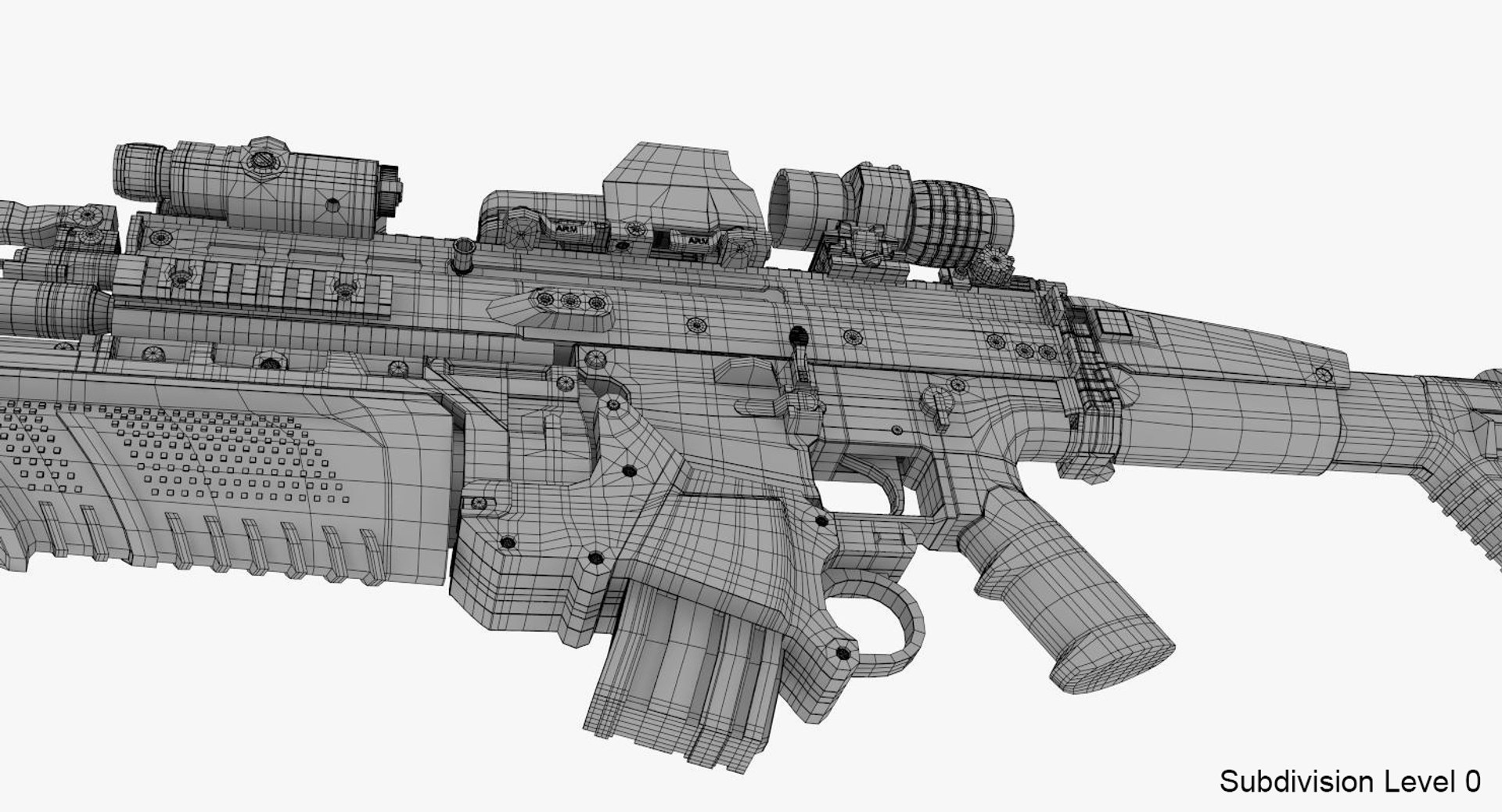 3D assault rifle fn scar-h model - TurboSquid 1163449