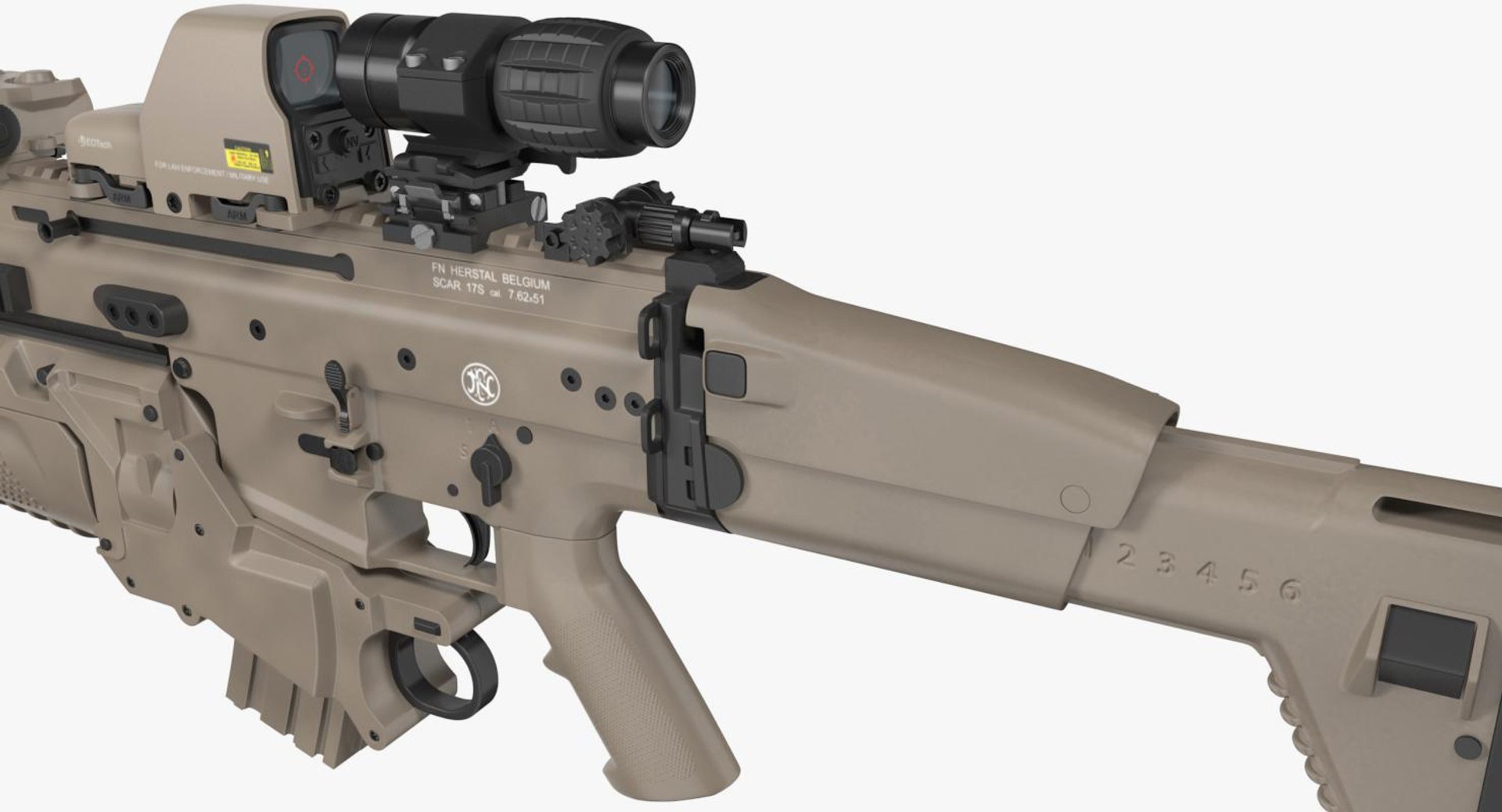 3D Assault Rifle Fn Scar-h Model - TurboSquid 1163449