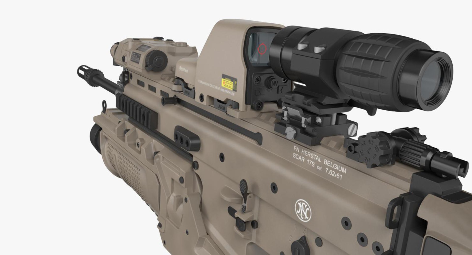 3D Assault Rifle Fn Scar-h Model - TurboSquid 1163449