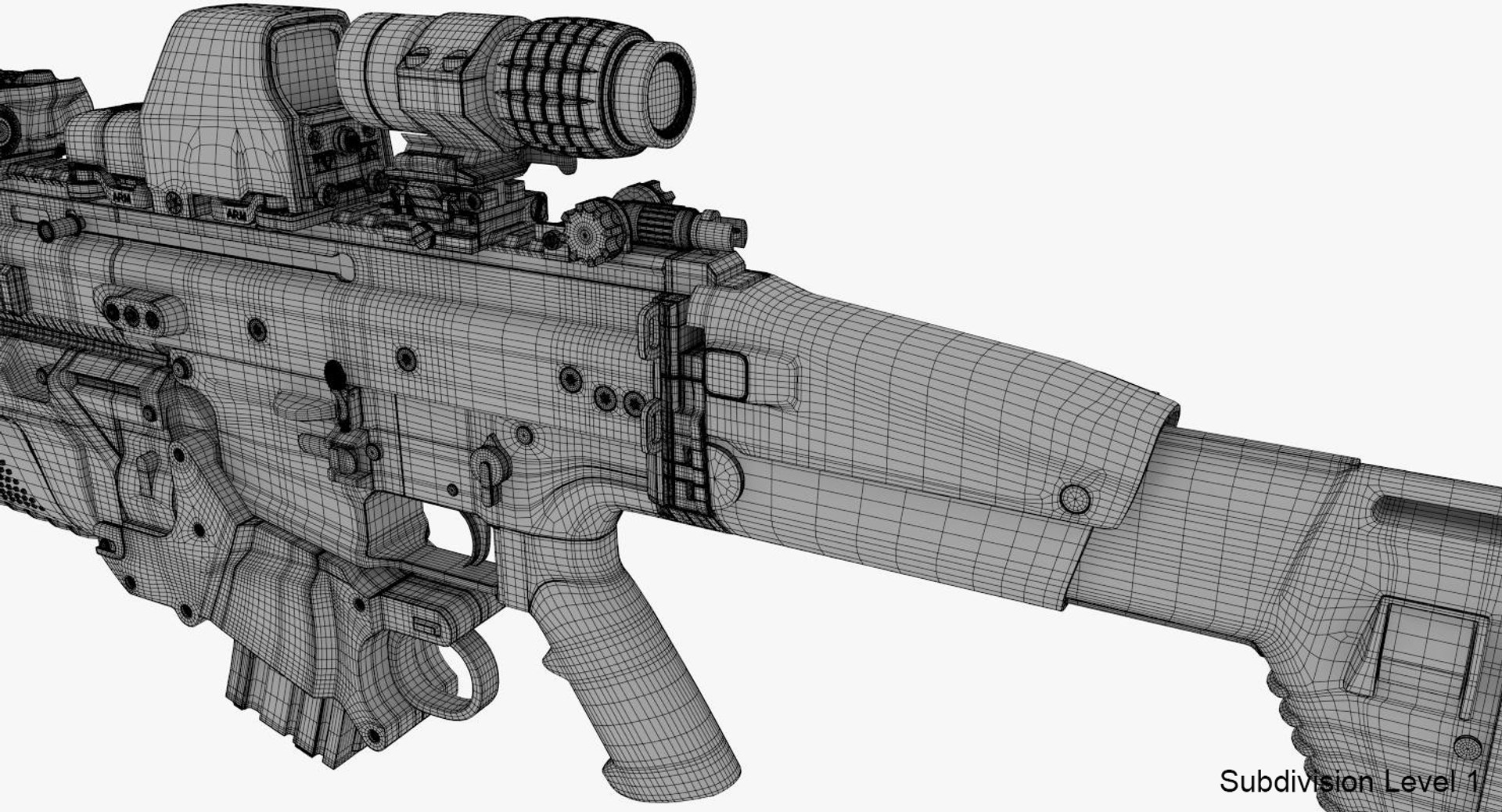 3D assault rifle fn scar-h model - TurboSquid 1163449