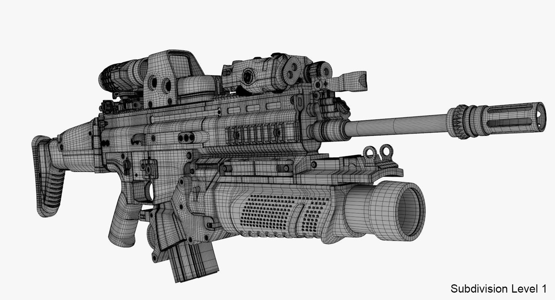 3D assault rifle fn scar-h model - TurboSquid 1163449