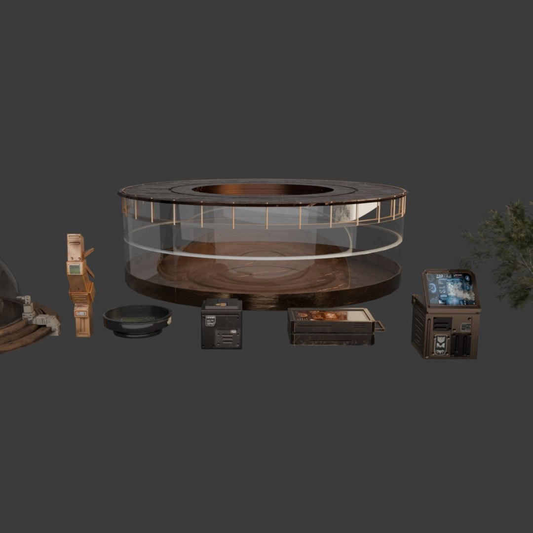 Sci-Fi Lab Props Pack PBR Game Ready Assets 3D Model - TurboSquid 2492077