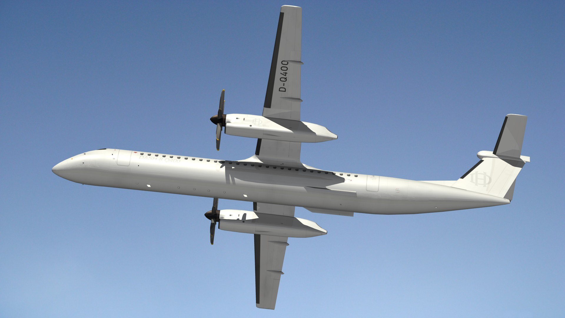 3D Model Dash 8 Q400 White Livery - TurboSquid 2158992