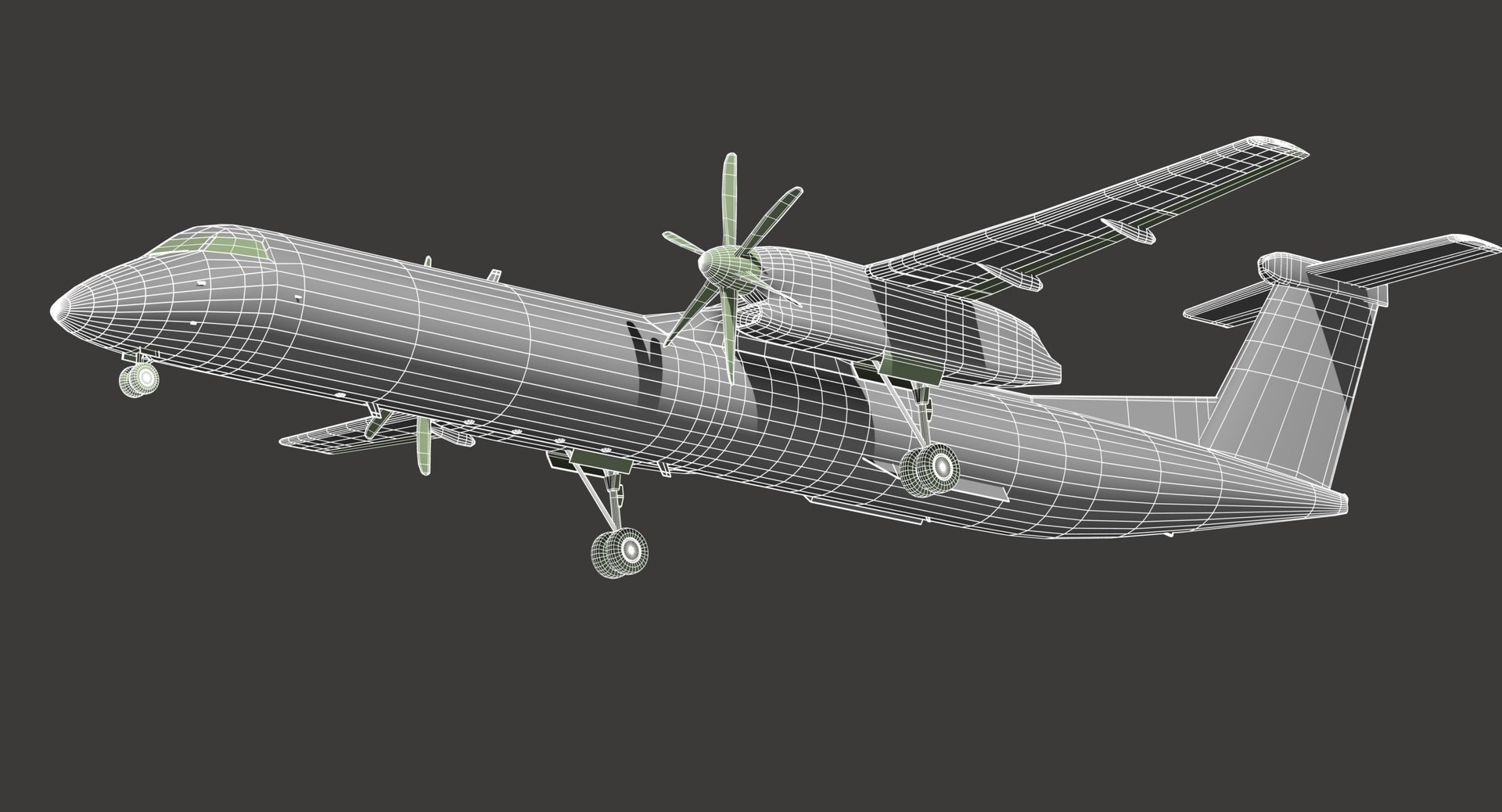 3D Model Dash 8 Q400 White Livery - TurboSquid 2158992