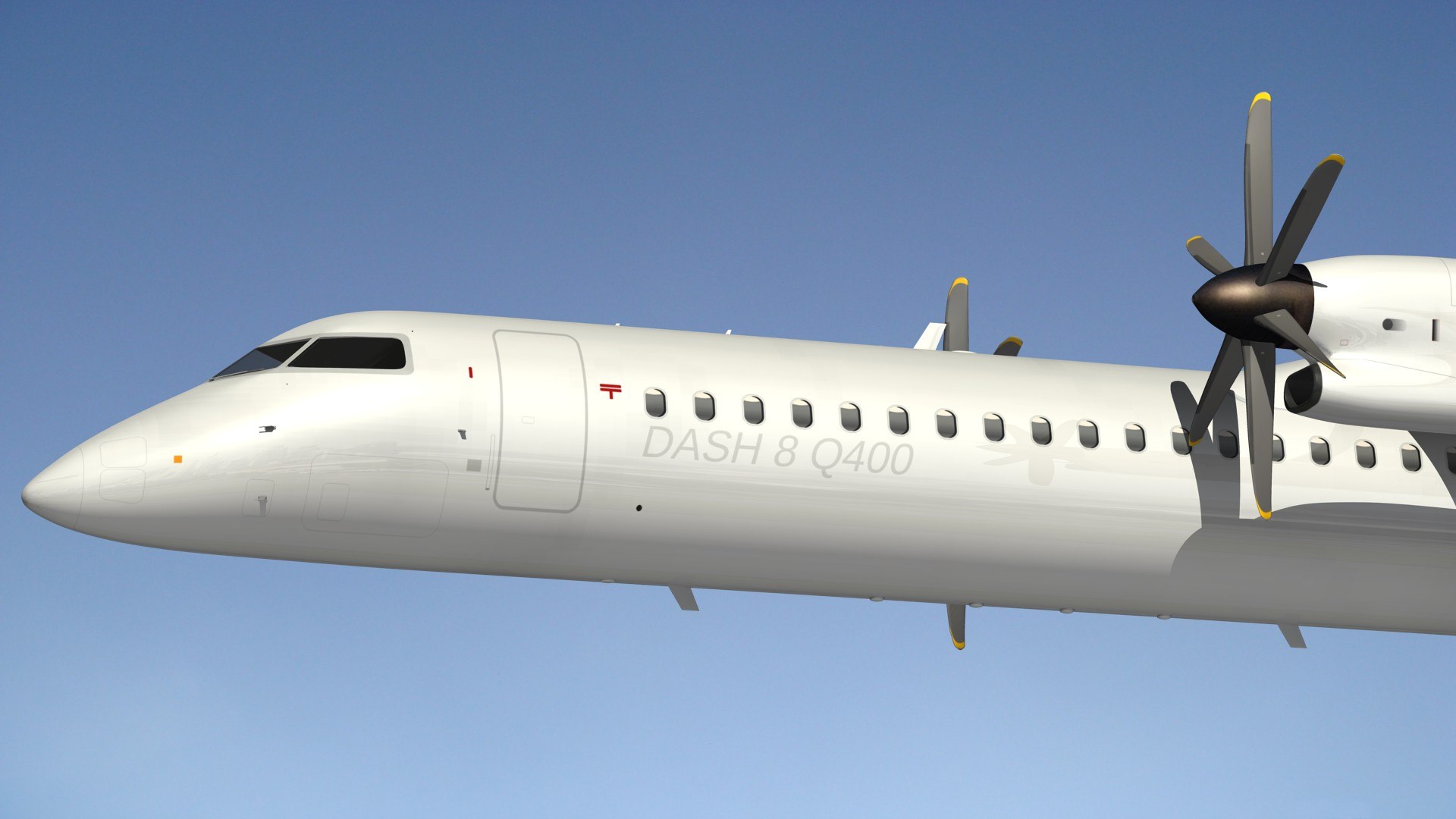 3D Model Dash 8 Q400 White Livery - TurboSquid 2158992