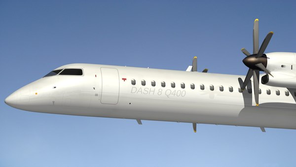 modelo 3d Dash 8 Q400 librea blanca - TurboSquid 2158992