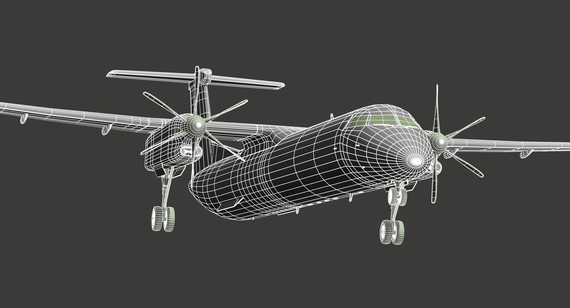 3D Model Dash 8 Q400 White Livery - TurboSquid 2158992