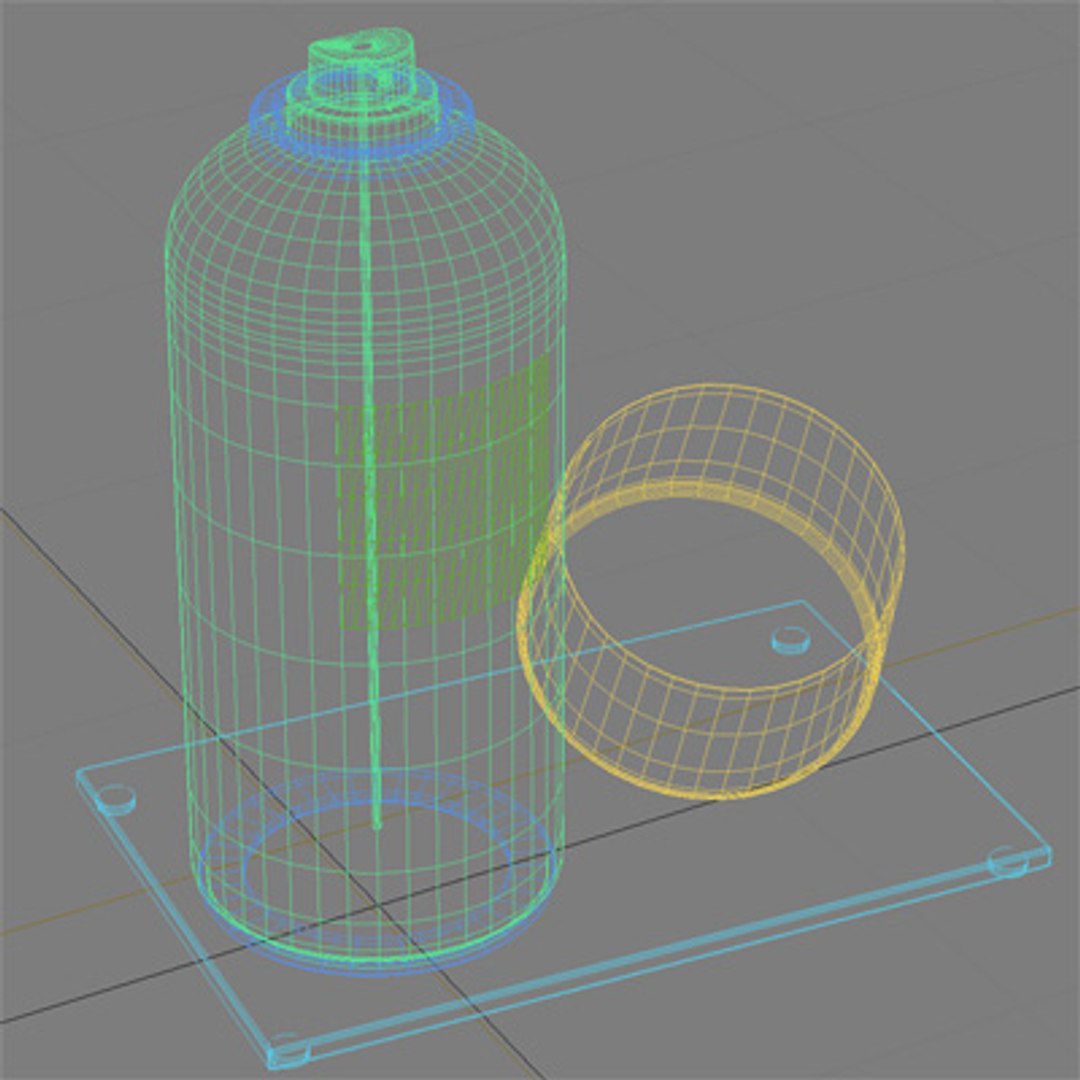 3d model spray mxm materials