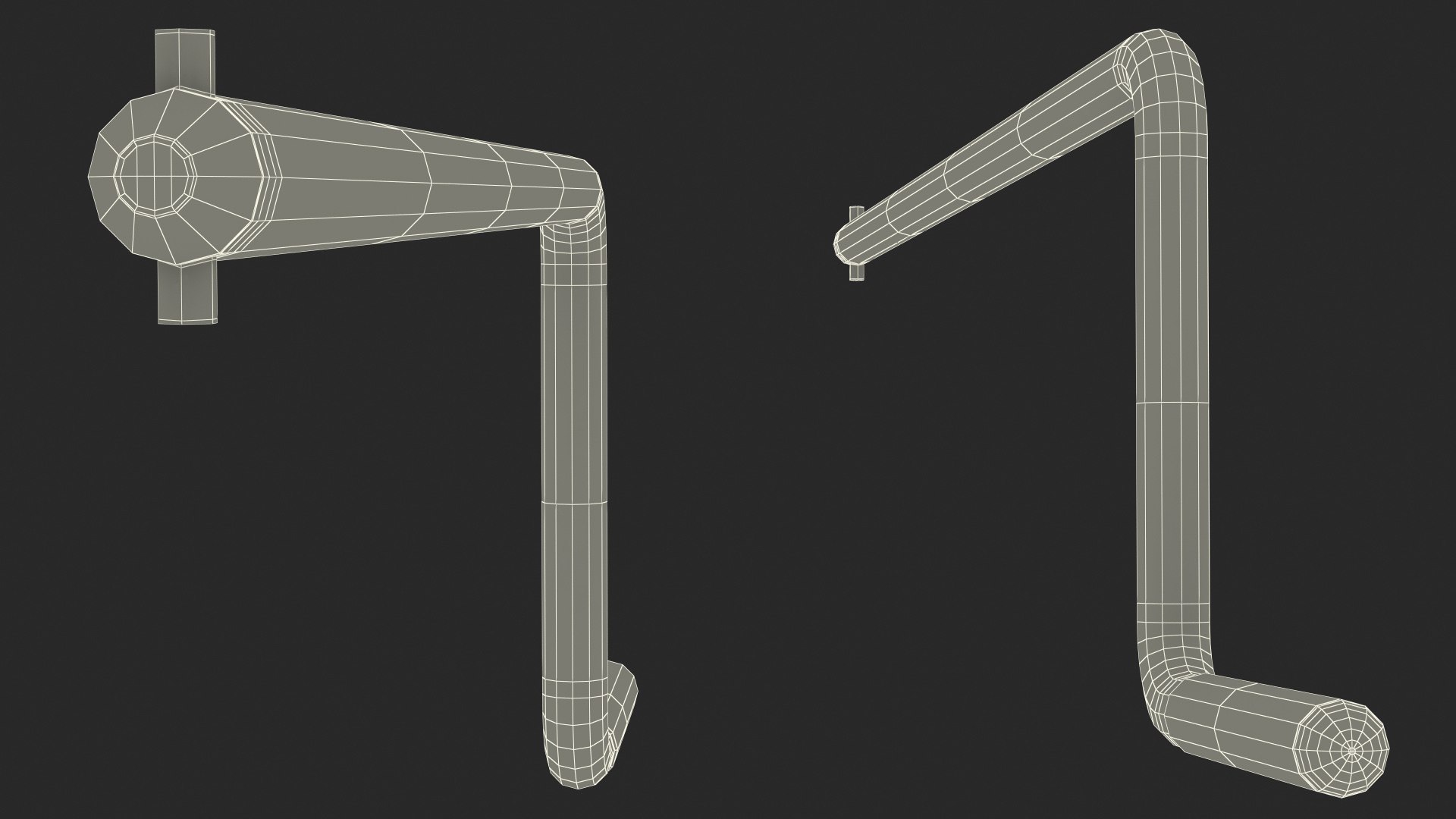 Engine Crank Starter Handle Blue 3D Model - TurboSquid 1912212