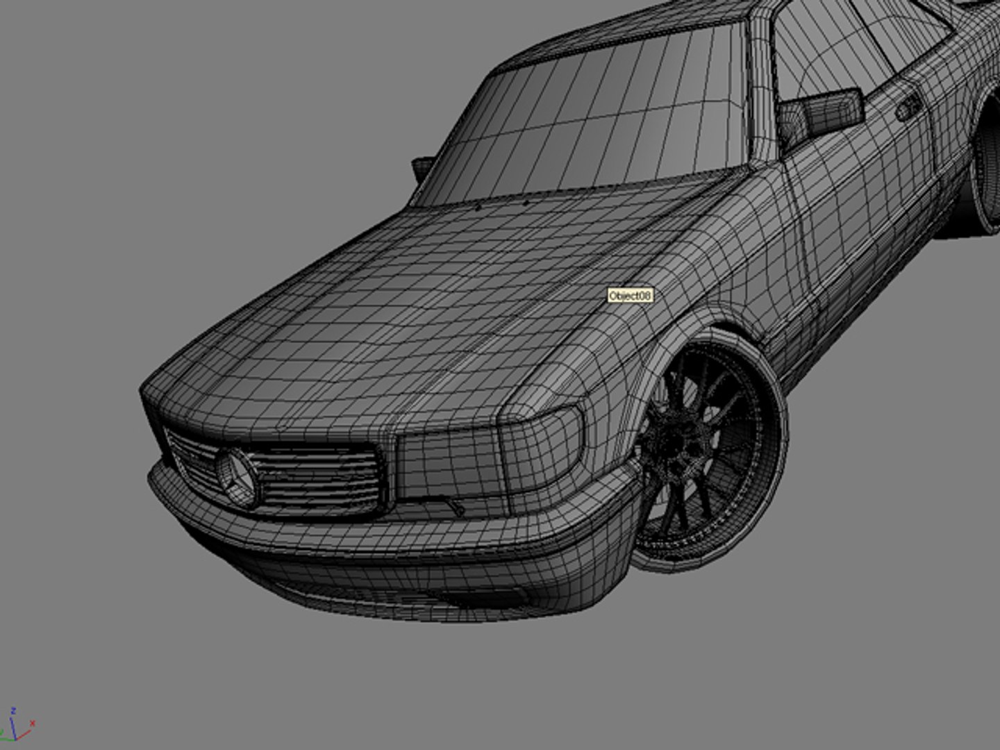 Mercedes 560 Sec 3d Obj