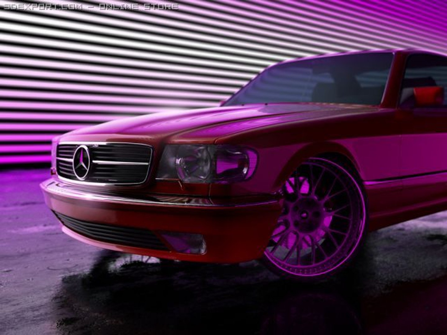 Mercedes 560 Sec 3d Obj