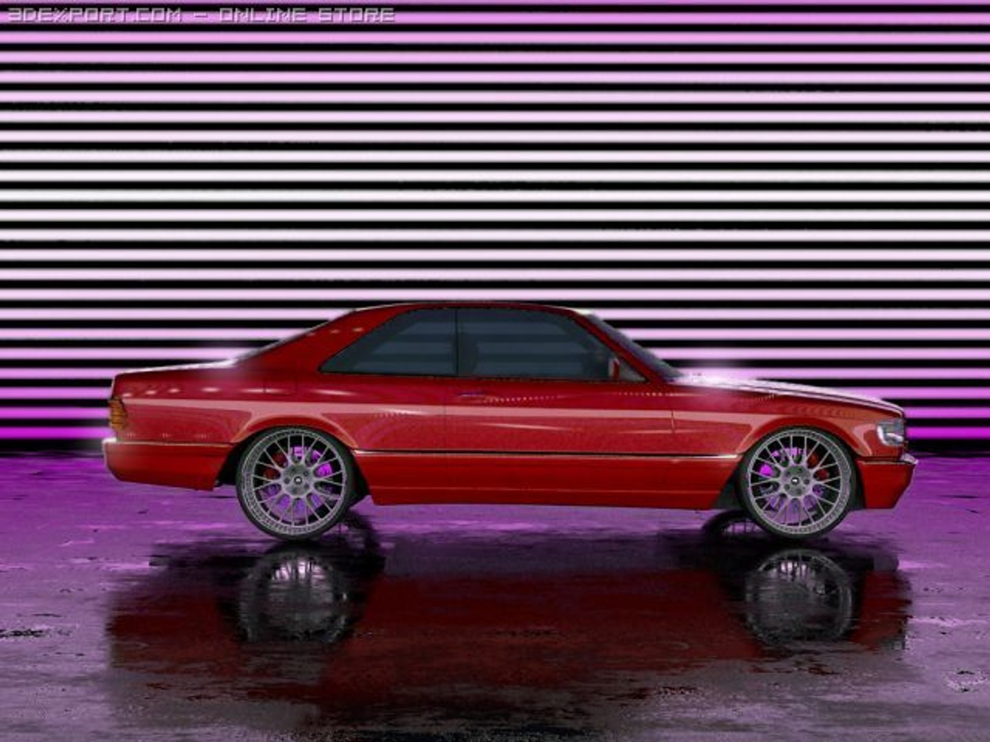 Mercedes 560 Sec 3d Obj