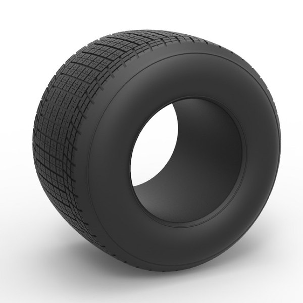 Diecast Dirt Sprint racing front tire 3 Scale 1 to 25 3D model ...