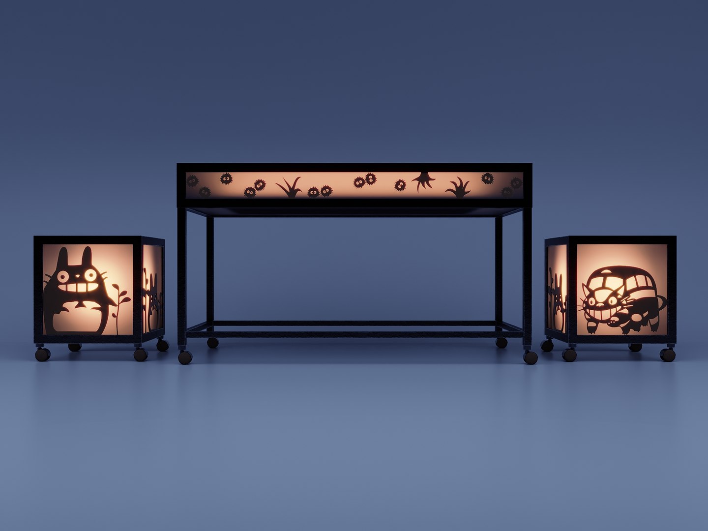 3D Sci-fi glow totoro anime furniture set - TurboSquid 2080382