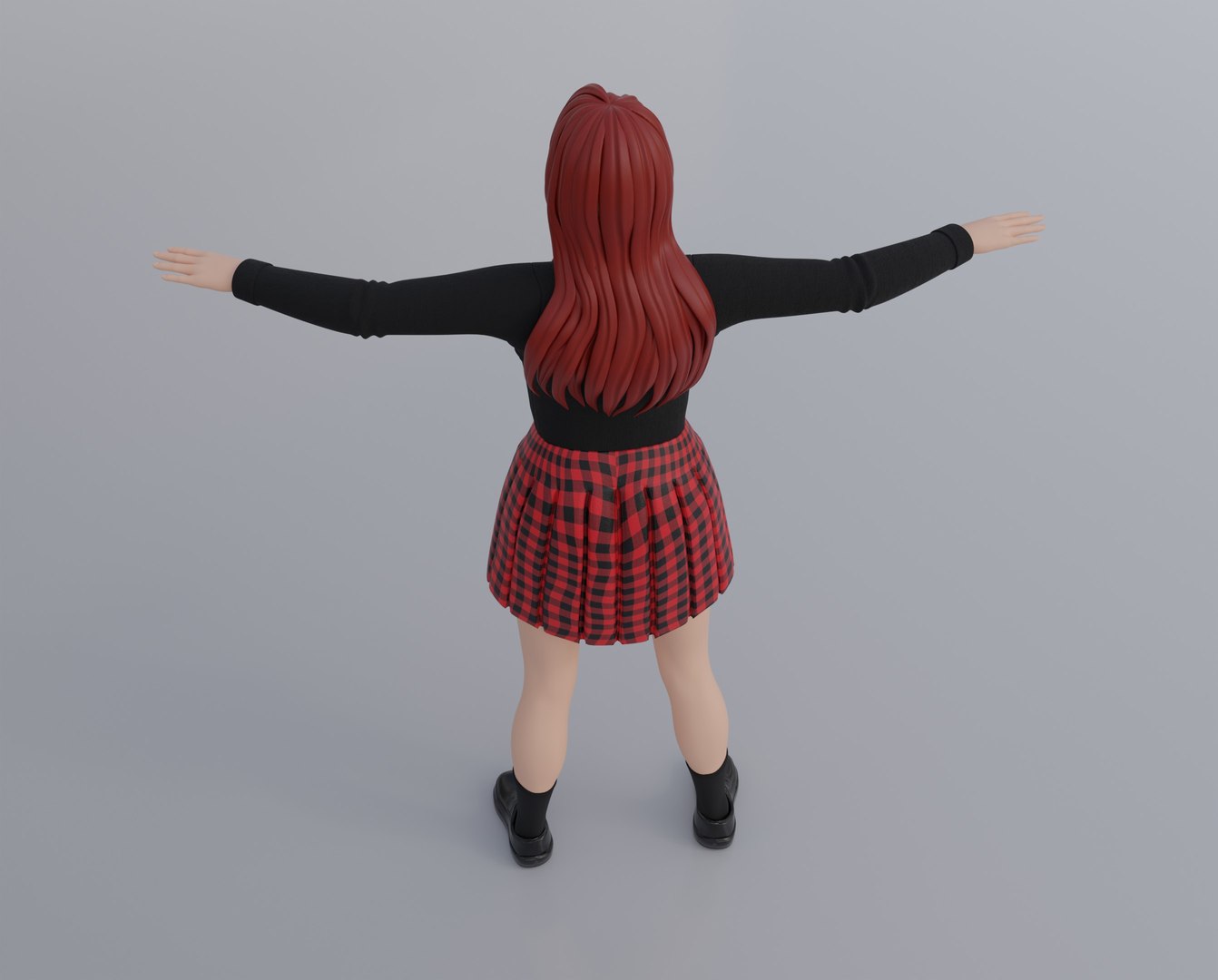 3D Anime Goth Girl - Rigged Model - TurboSquid 2309624