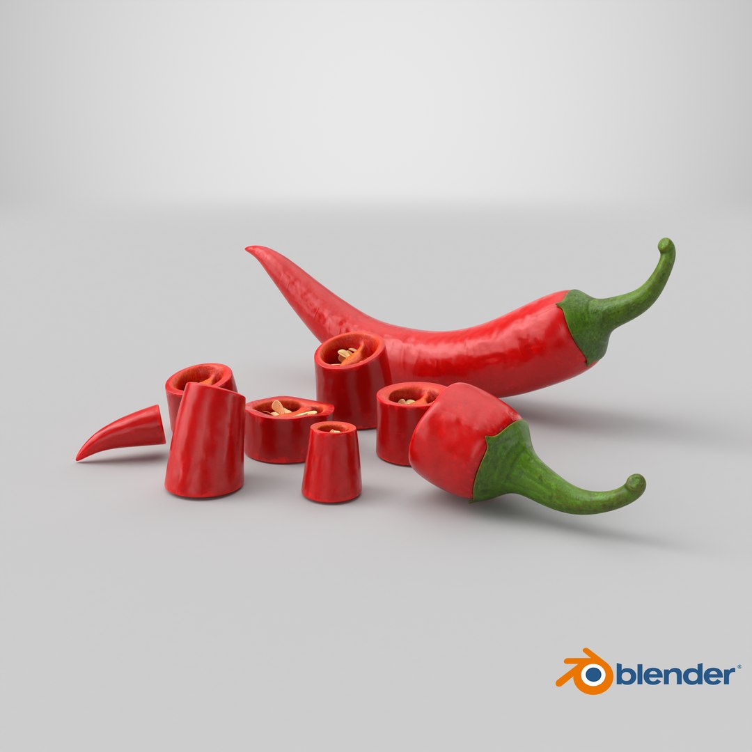 Chopped Red Chili 3D Model - TurboSquid 2252977
