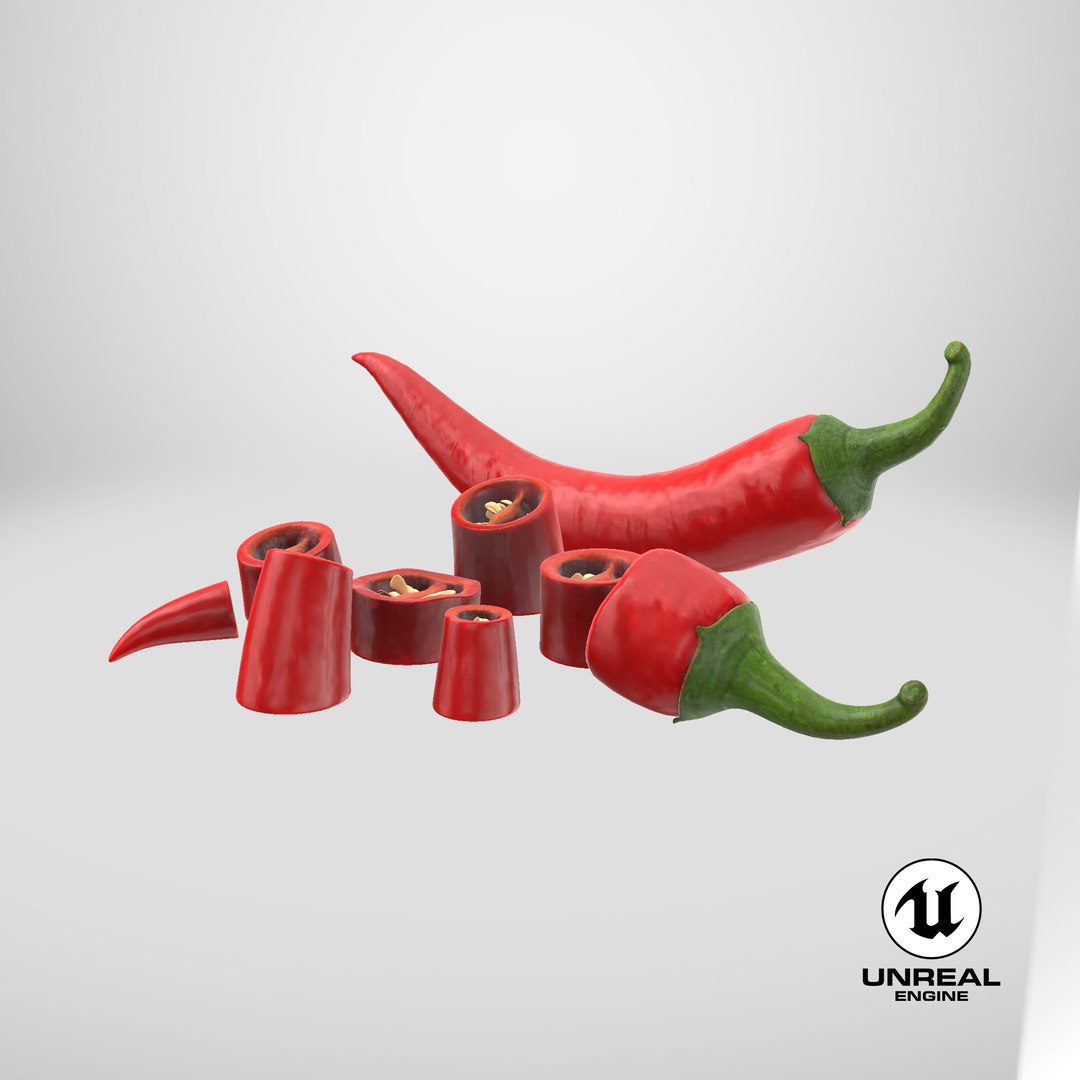 Chopped Red Chili 3D Model - TurboSquid 2252977