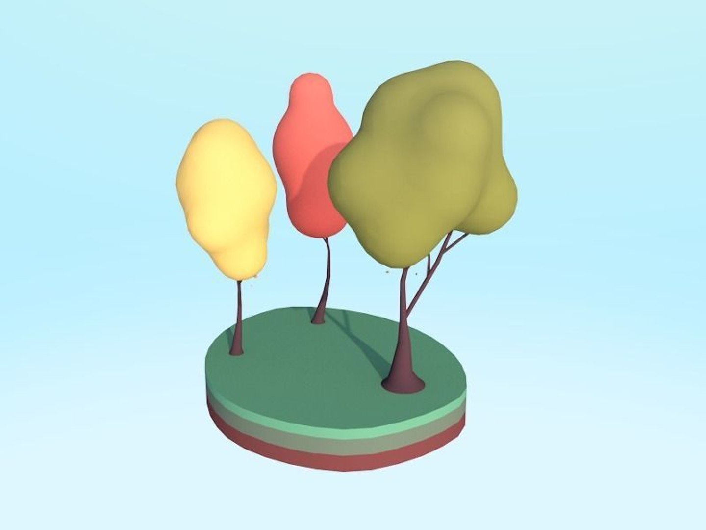 Free 3D Model Cartoon Trees Pack - TurboSquid 1360740